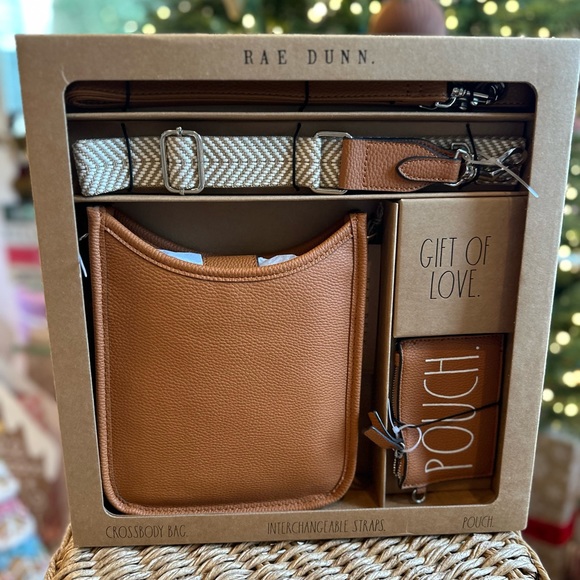 Rae Dunn | Bags | Rae Dunn Purse Bag Gift Box Camel Crossbody Pouch ...
